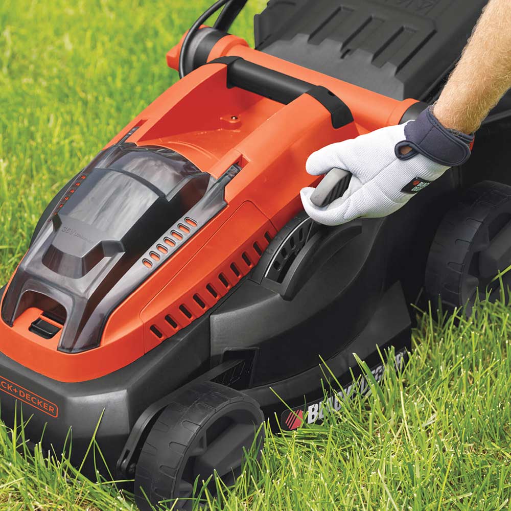 Black and decker electric mower battery store