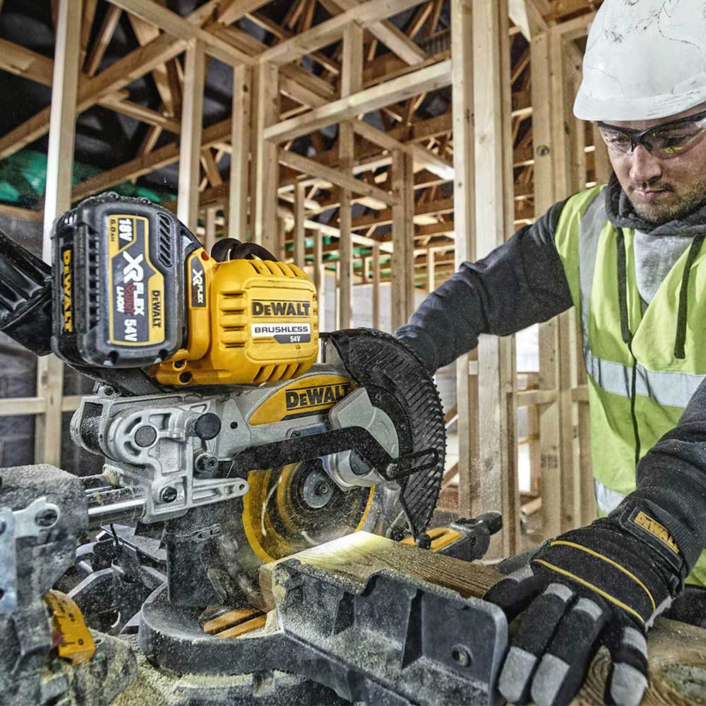 DeWalt DCS727 54v XR Flexvolt Cordless Brushless Mitre Saw 250mm Mitre Saws