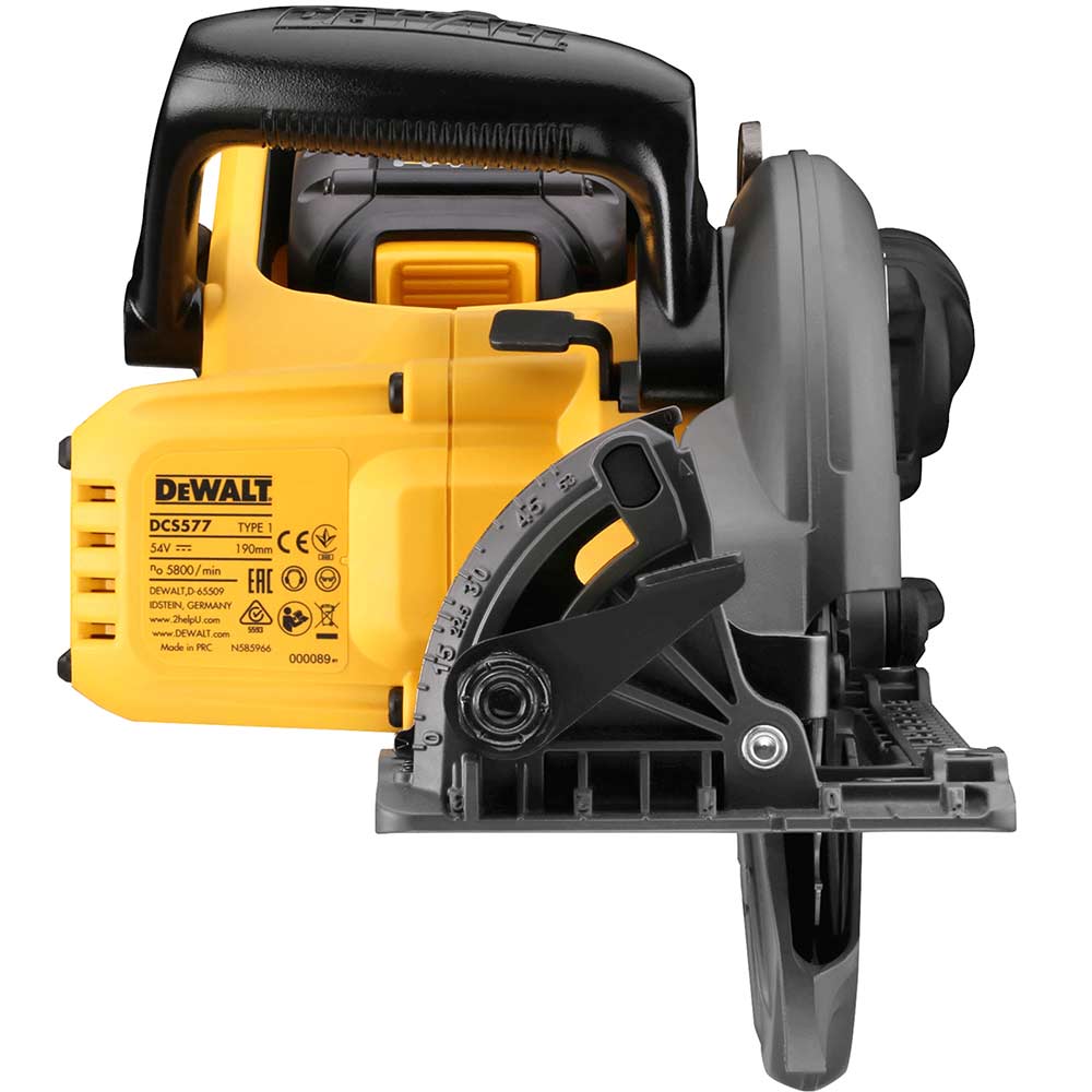 DeWalt DCS577 54v XR Cordless Brushless FLEXVOLT Circular Saw 190mm Circular Saws