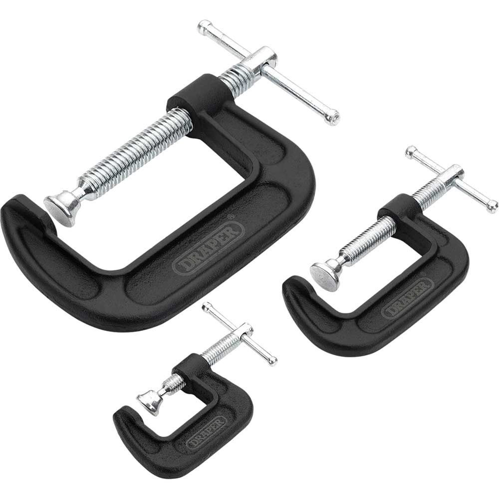 Draper 3 Piece Heavy Duty G Clamp Set | G Clamps