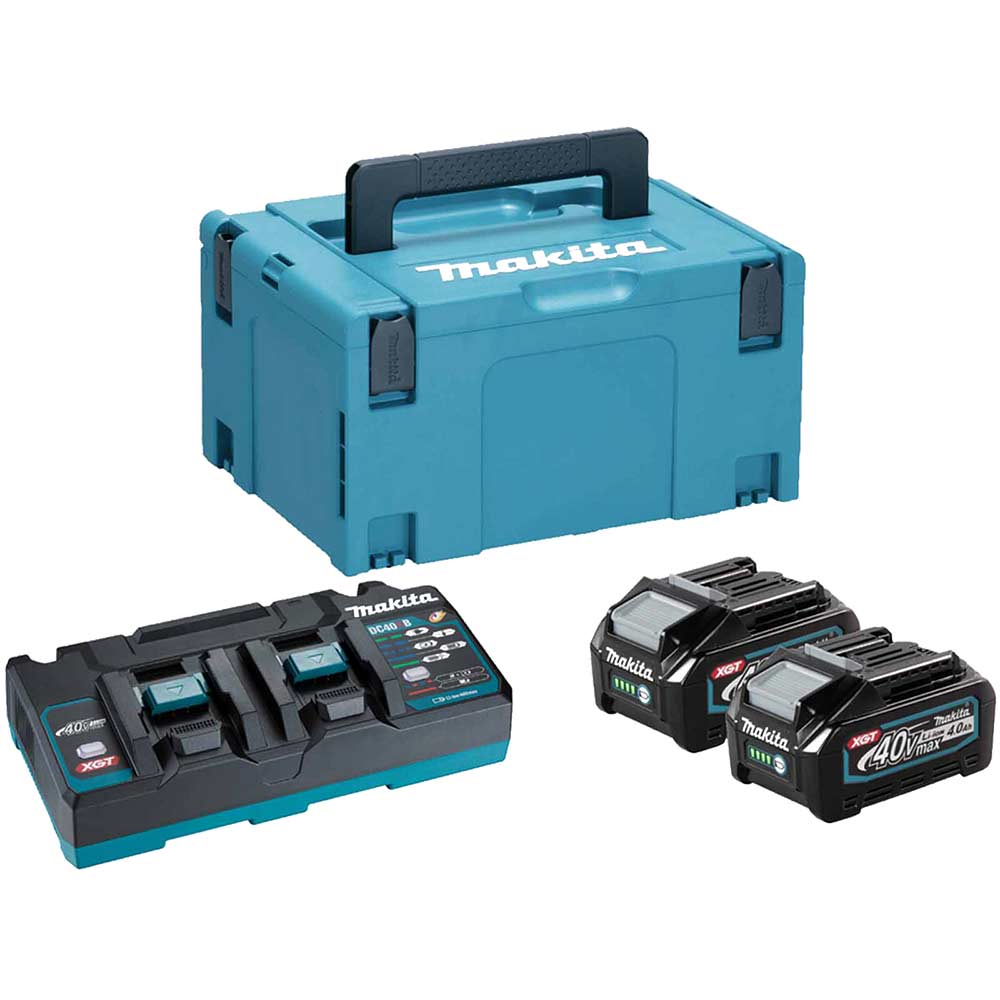 Makita 191U06-6 40v Max XGT Cordless 2 Battery 4ah and Charger Kit ...