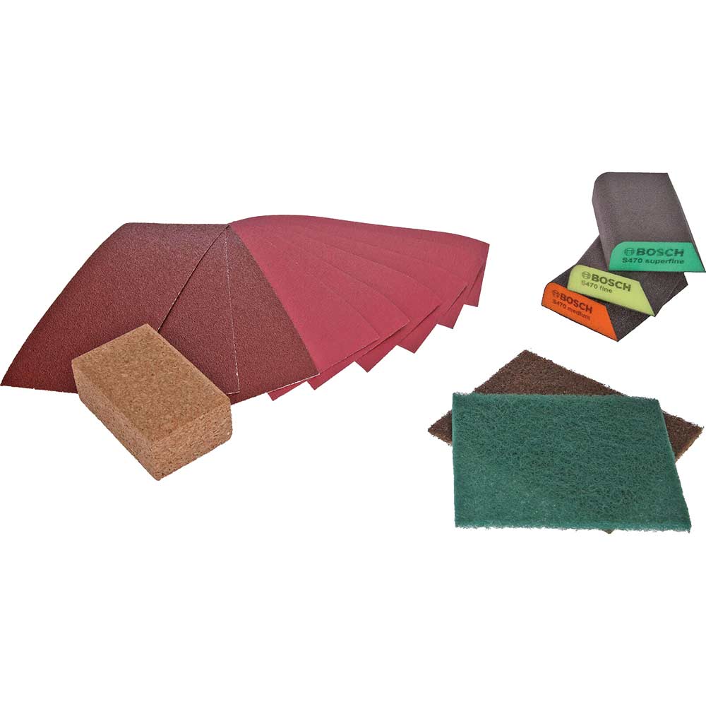 Bosch 15 Piece Home DIY Starter Sanding Box Set | Sanding Blocks