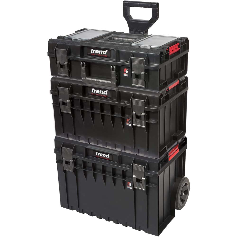 Trend Pro Modular Storage 3 Piece Cart Set | Rolling Tool Chests