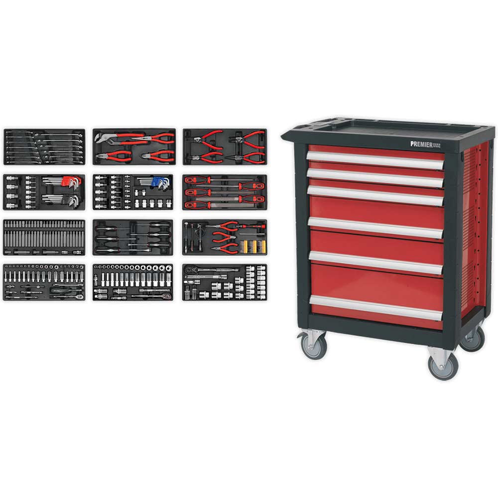 Sealey 6 Drawer Roller Cabinet and 298 Piece Hand Tool Kit | Roller ...