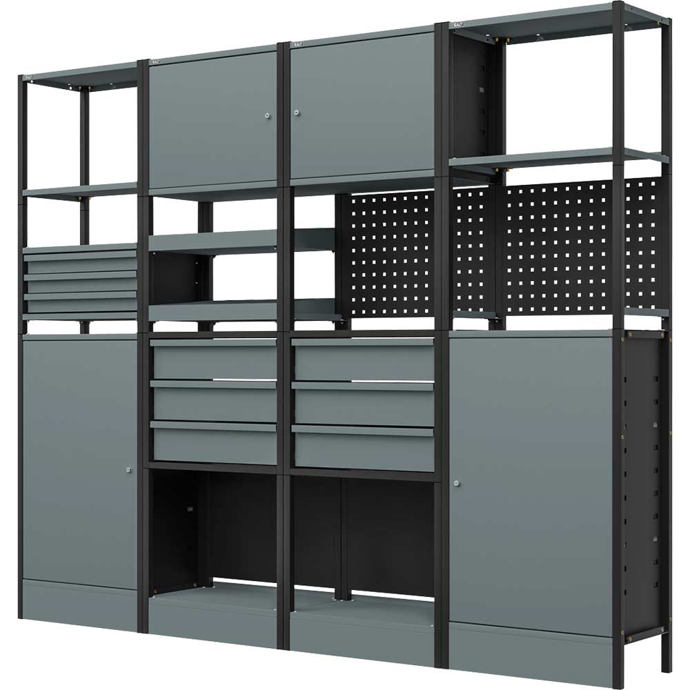 Sealey 4 Unit Wide Modular Racking System Combo | Racking
