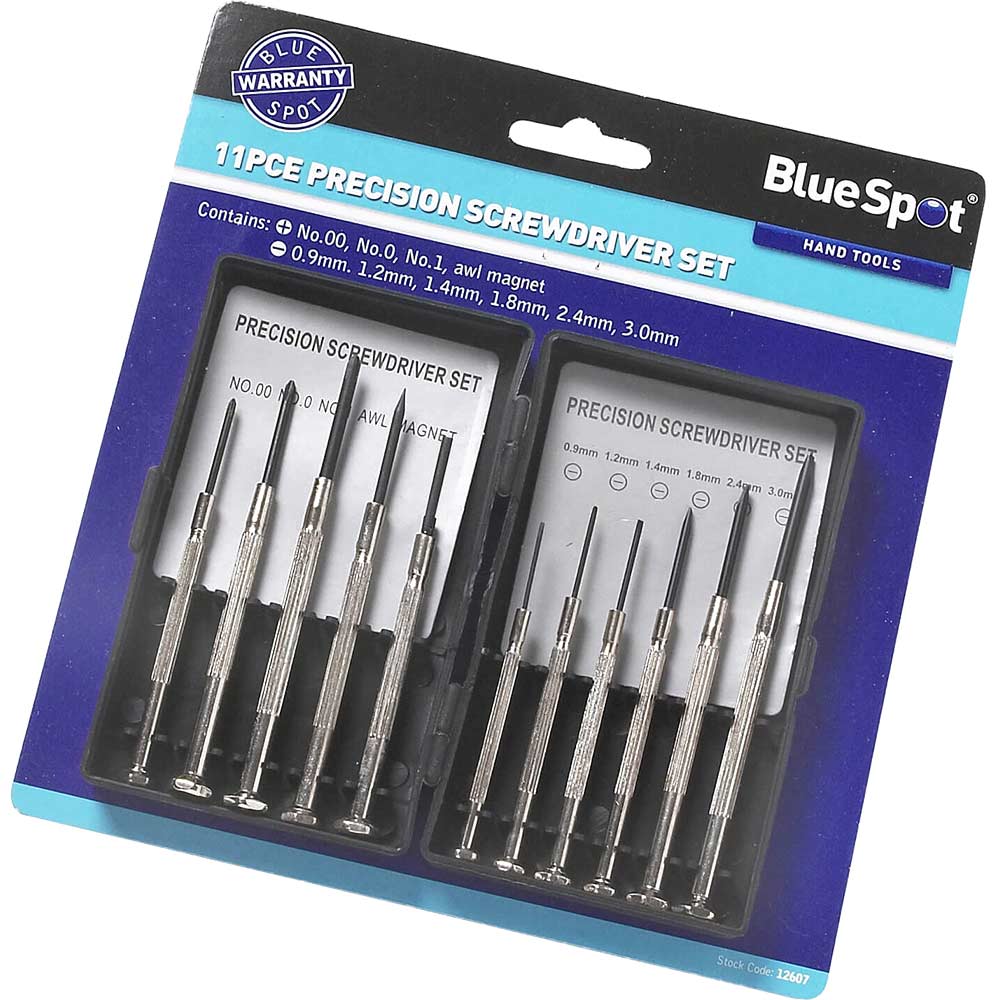 Blue Spot 11 Piece Precision Slotted and Phillips Screwdriver Set ...
