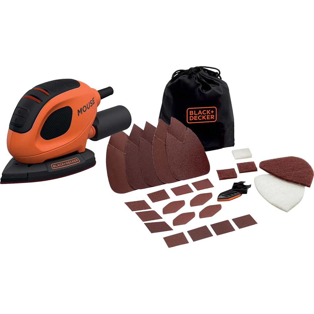 Black and Decker Mouse Sander with Accessories and Bag | Palm Sanders