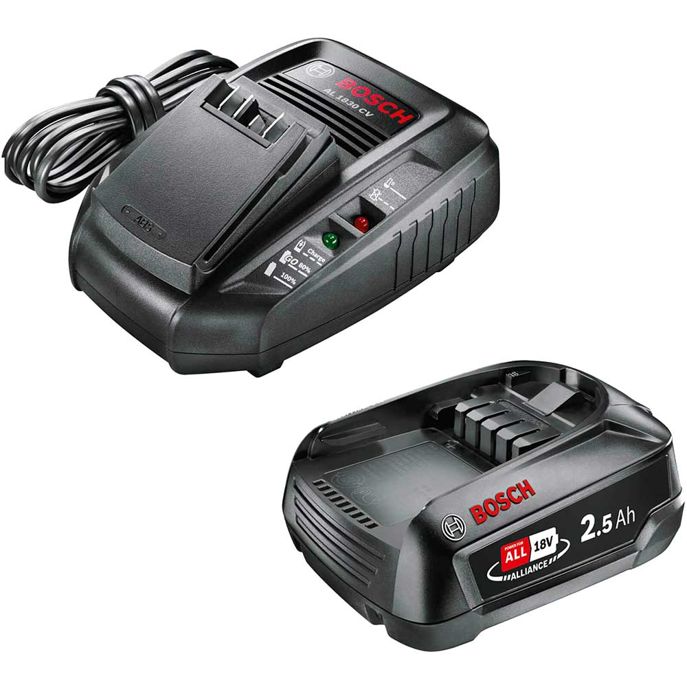 Bosch Genuine GREEN P4A 18v Cordless Li-ion Battery 2.5ah and Fast ...