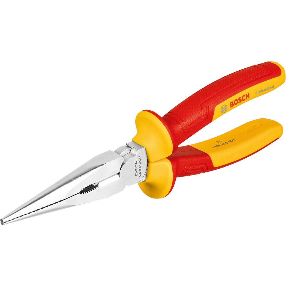 Bosch Professional VDE Insulated Long Nose Pliers | Long Nose Pliers