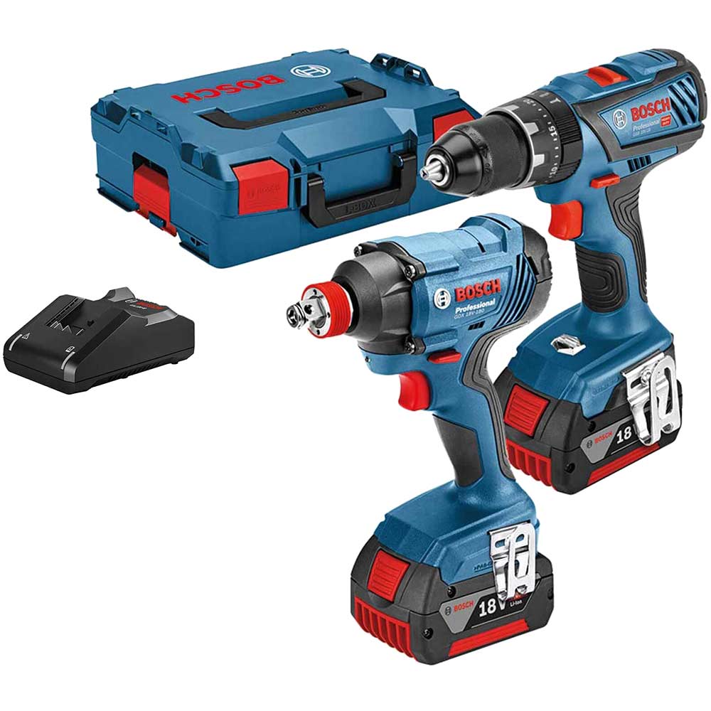 Bosch 18v Cordless Brushless Combi Drill and Impact Driver Wrench ...