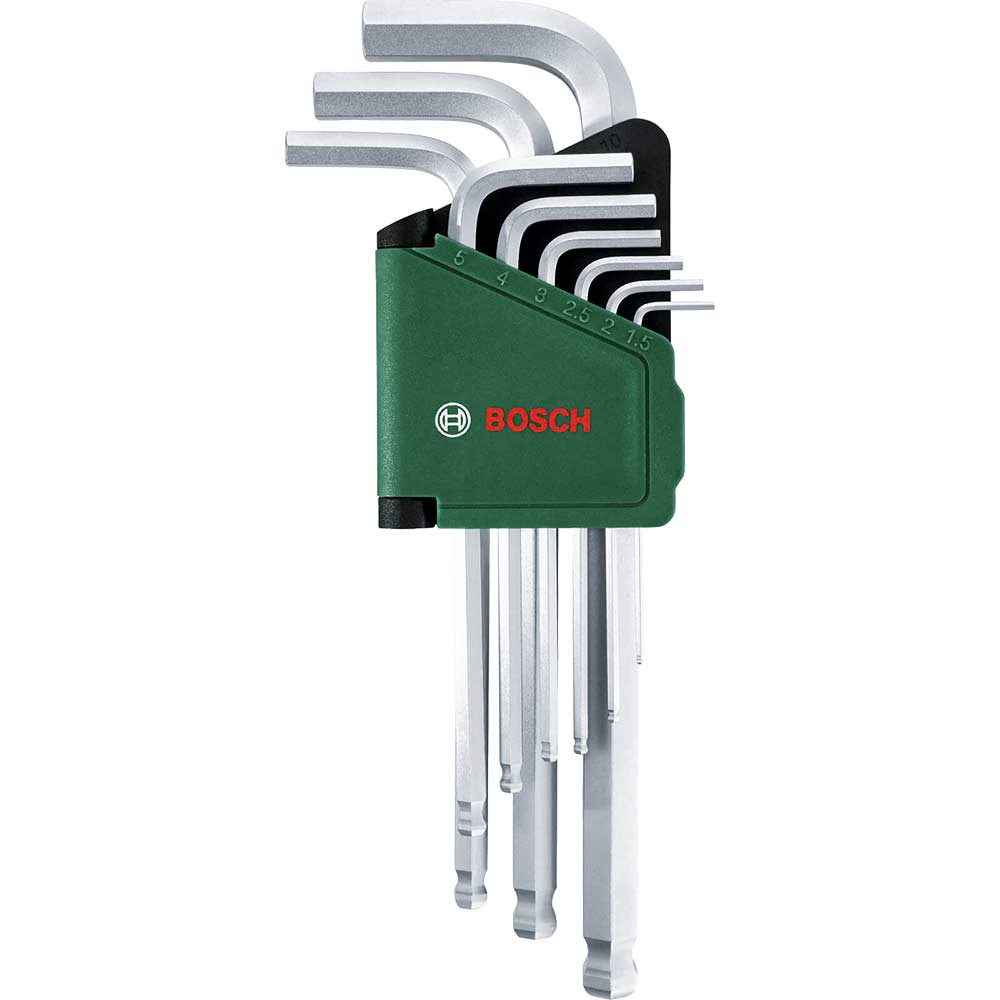 Bosch 9 Piece Hexagon Allen Key Set | Hex & Torx Key Sets