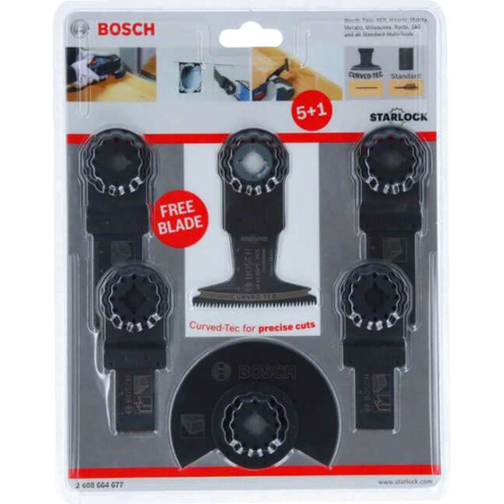 Bosch 6 Piece Cutting Starlock Oscillating Multi Tool Wood and Metal ...