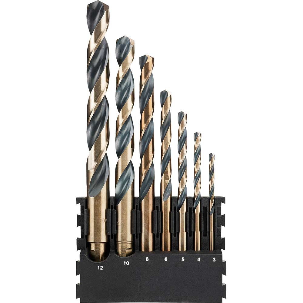 DeWalt 7 Piece Black and Gold Drill Bit Bar Set | HSS Drill Bits