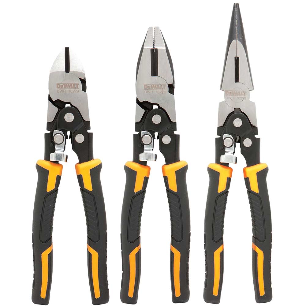 DeWalt 3 Piece Compound Action Plier Set | Plier Sets