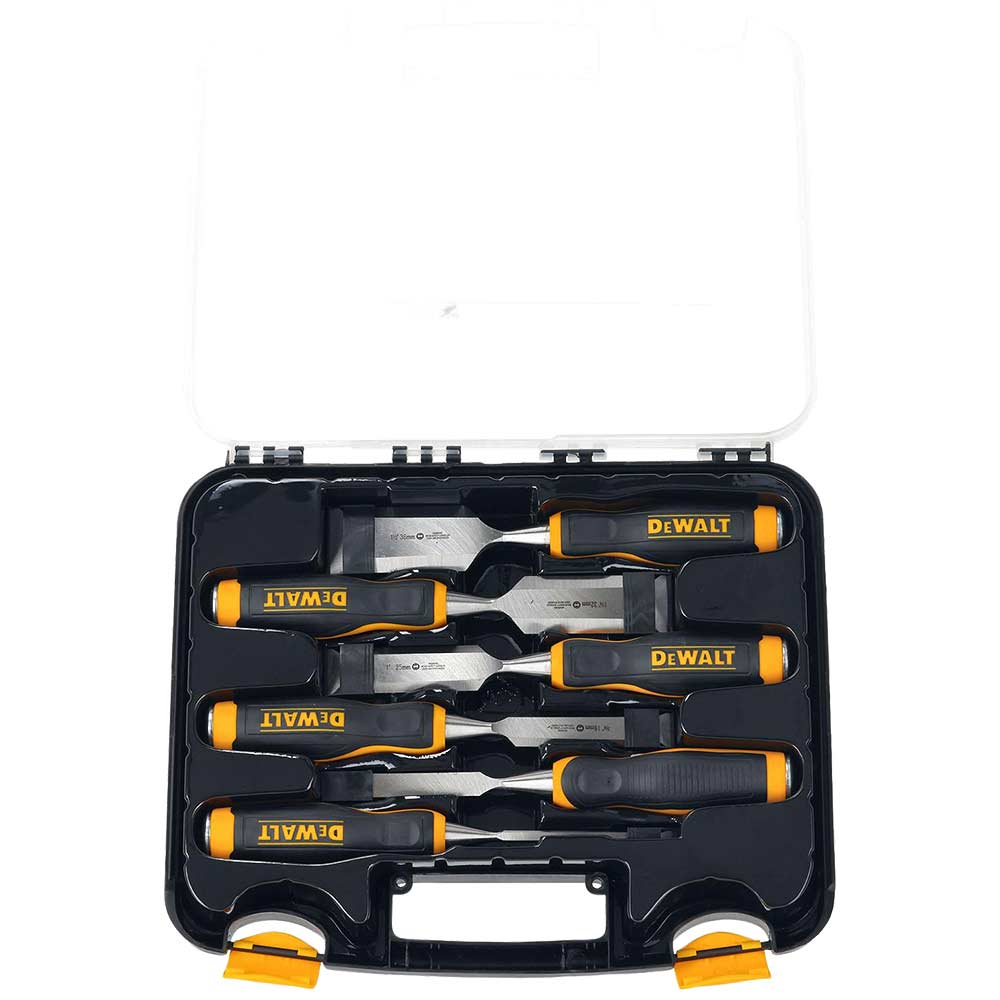 DeWalt 6 Piece Bevel Edge Wood Chisel Set | Chisel Sets