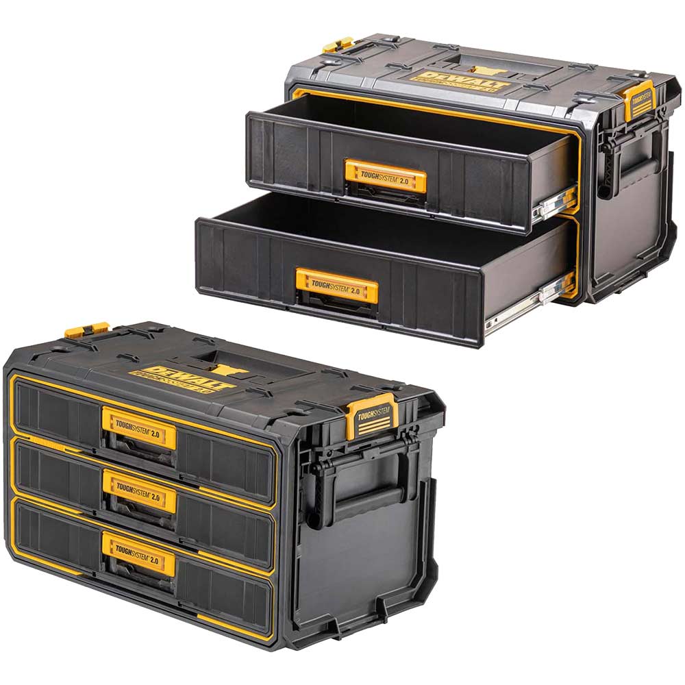 DeWalt 2 Piece Tough System V2 Tool Case Set | Tool Box Stacks