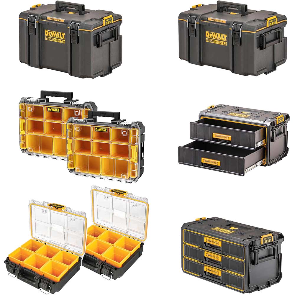 DeWalt 8 Piece Tool Box and Organiser Set | Tool Box Stacks