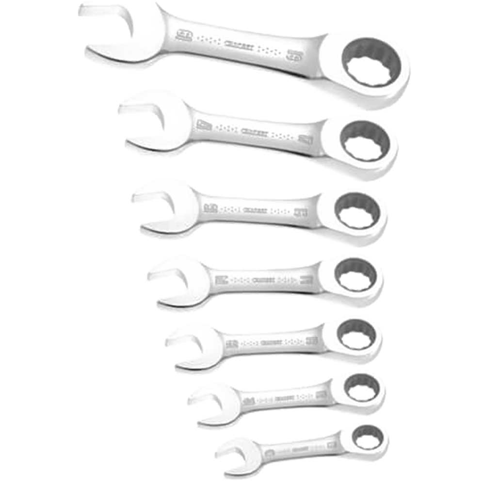 Expert by Facom 7 Piece Midget Ratchet Combination Spanner Set ...