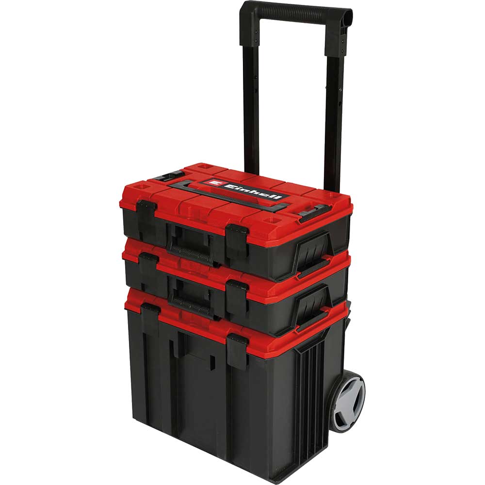 Einhell E-Case Tower Stackable Tool Box Set on Wheeled Trolley | Tool ...