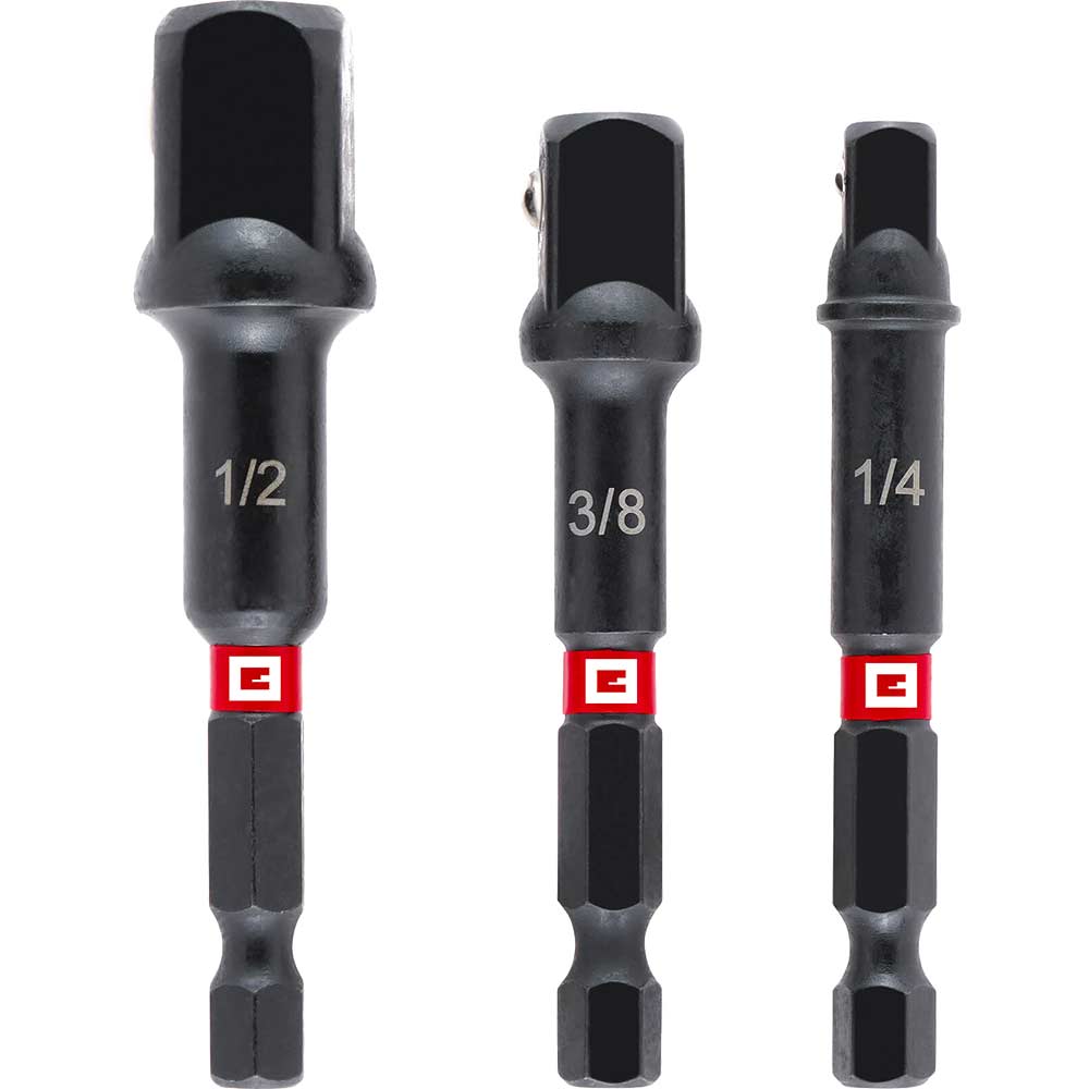 Einhell 3 Piece 1/4" Hex Impact Socket Adaptor Set | Screwdriver Bit ...