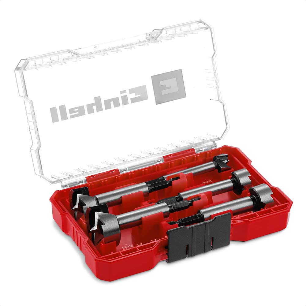 Einhell 5 Piece Forstner Drill Bit Set in M Case | Forstner Drill Bits