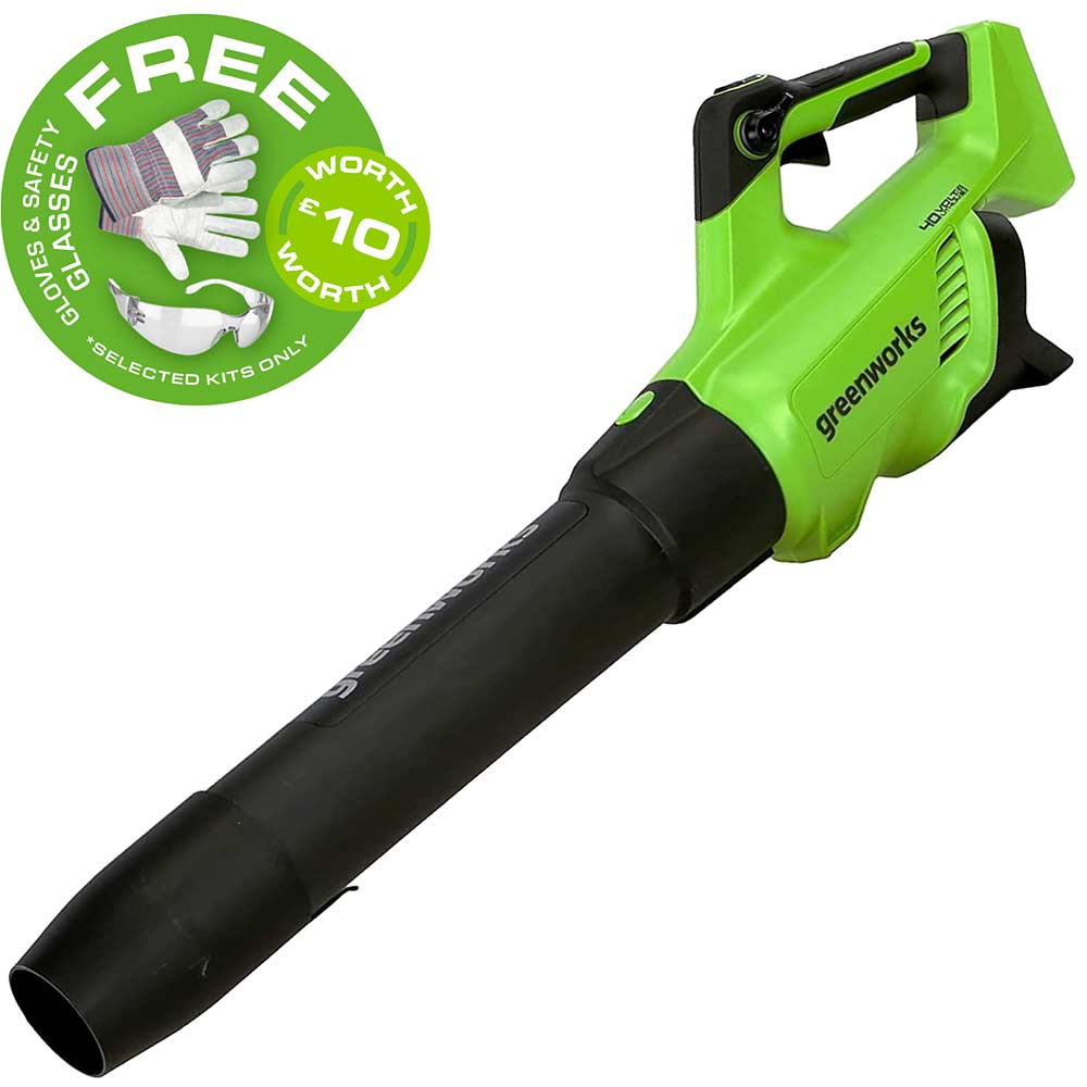 Greenworks GD40ABII 40v Cordless Axial Leaf Blower | Garden Blowers