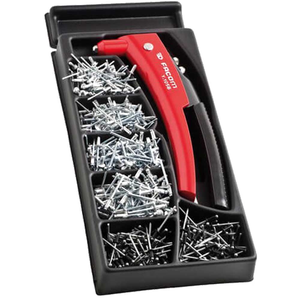 Facom Riveter and Rivets in Plastic Module Tray | Riveters