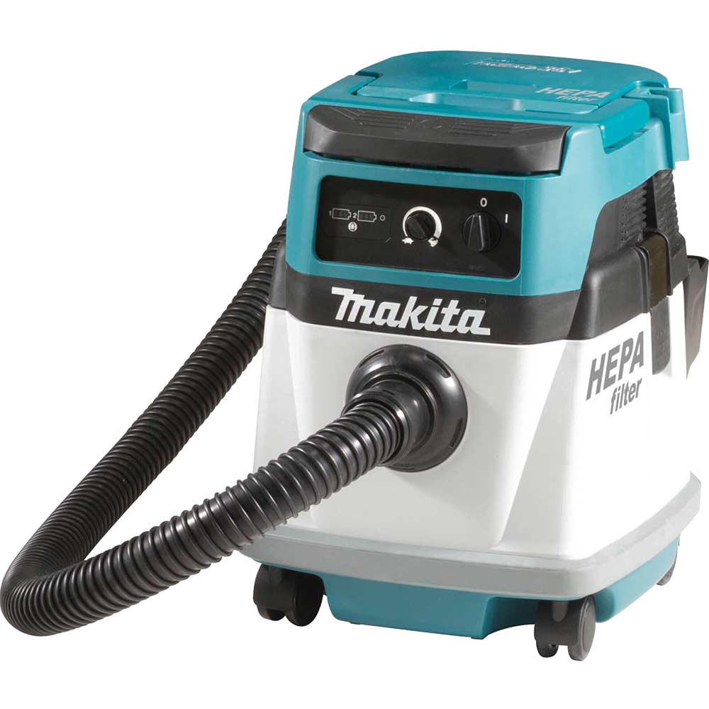 Makita DVC151L Twin 18v LXT Cordless / Corded Dust Extractor 110v ...
