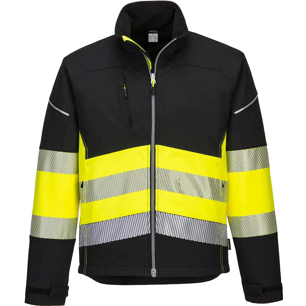Portwest PW3 Mens Hi Vis Class 1 Softshell Jacket | Jackets