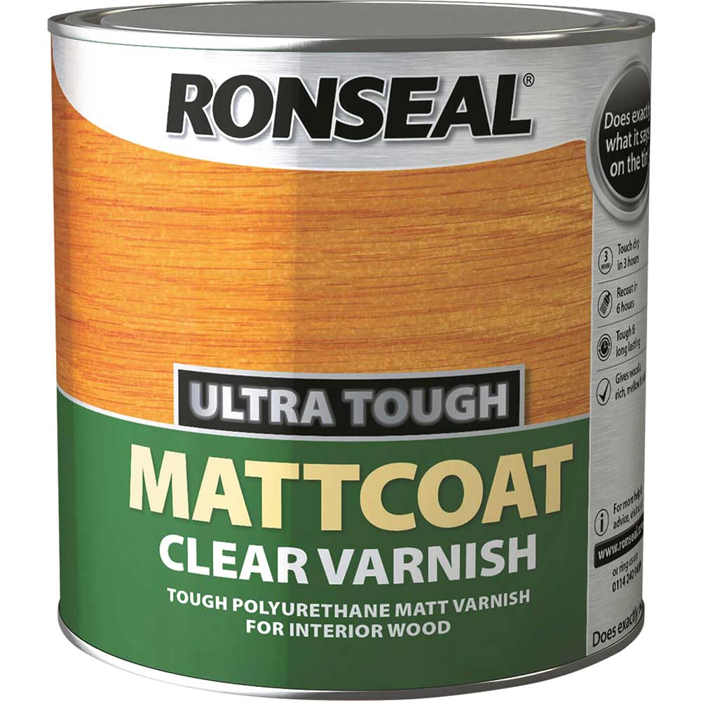 Ronseal Ultra Tough Internal Clear Mattcoat Varnish | Matt Varnish