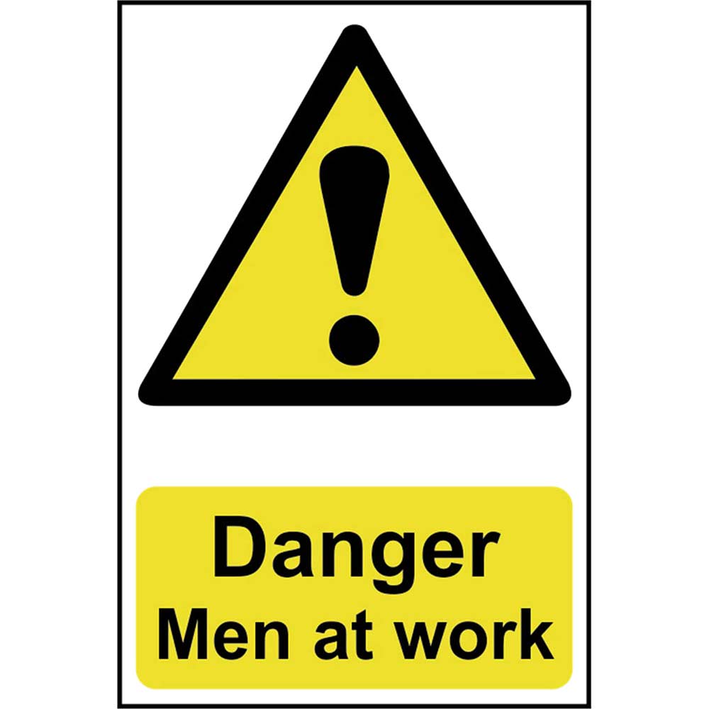 Scan Danger Men At Work Sign | Safety & Warning Signs