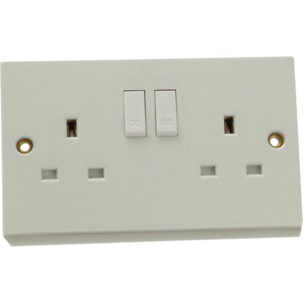 SMJ Double Switched Socket | Plug Sockets & Facings