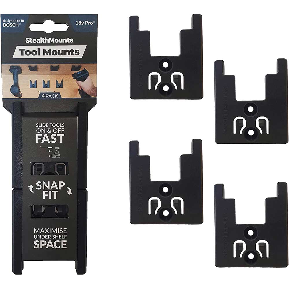 Stealth Mounts 4 Pack Tool Mounts for Bosch 18V Pro Blue Tools ...
