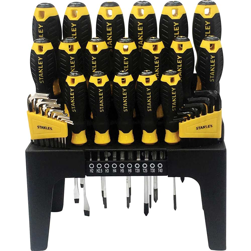 Stanley 44 Piece Screwdriver Rack Set | Screwdrivers