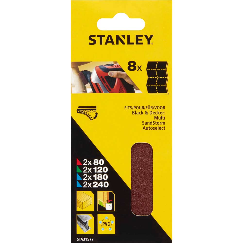 Stanley Hook and Loop Square Detail Multi Sander Sheets | Multi Sanding ...