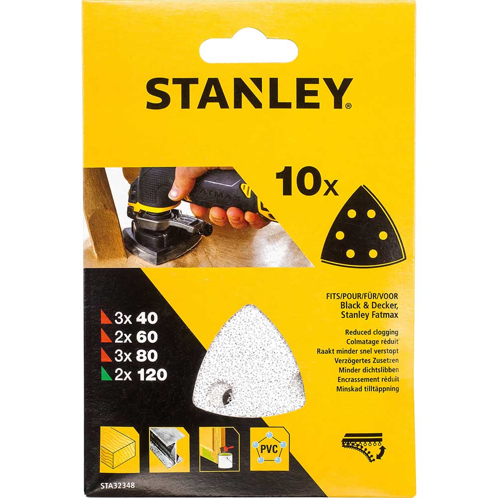 Stanley Hook and Loop Sanding Sheets for Oscillating Multi Tools OMT Sanding Pads