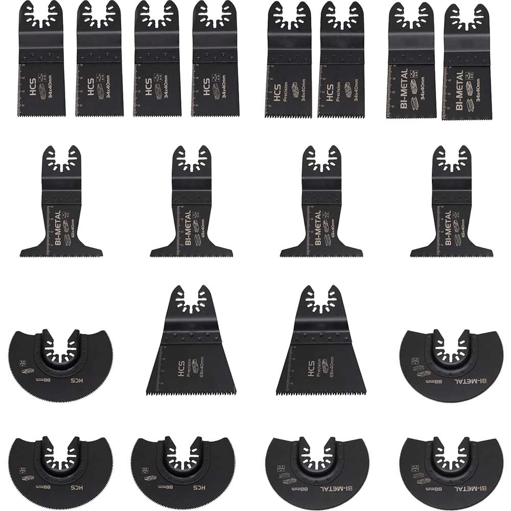 Sirius 20 Piece OIS Oscillating Multi Tool Blade Set | OMT Accessory Sets