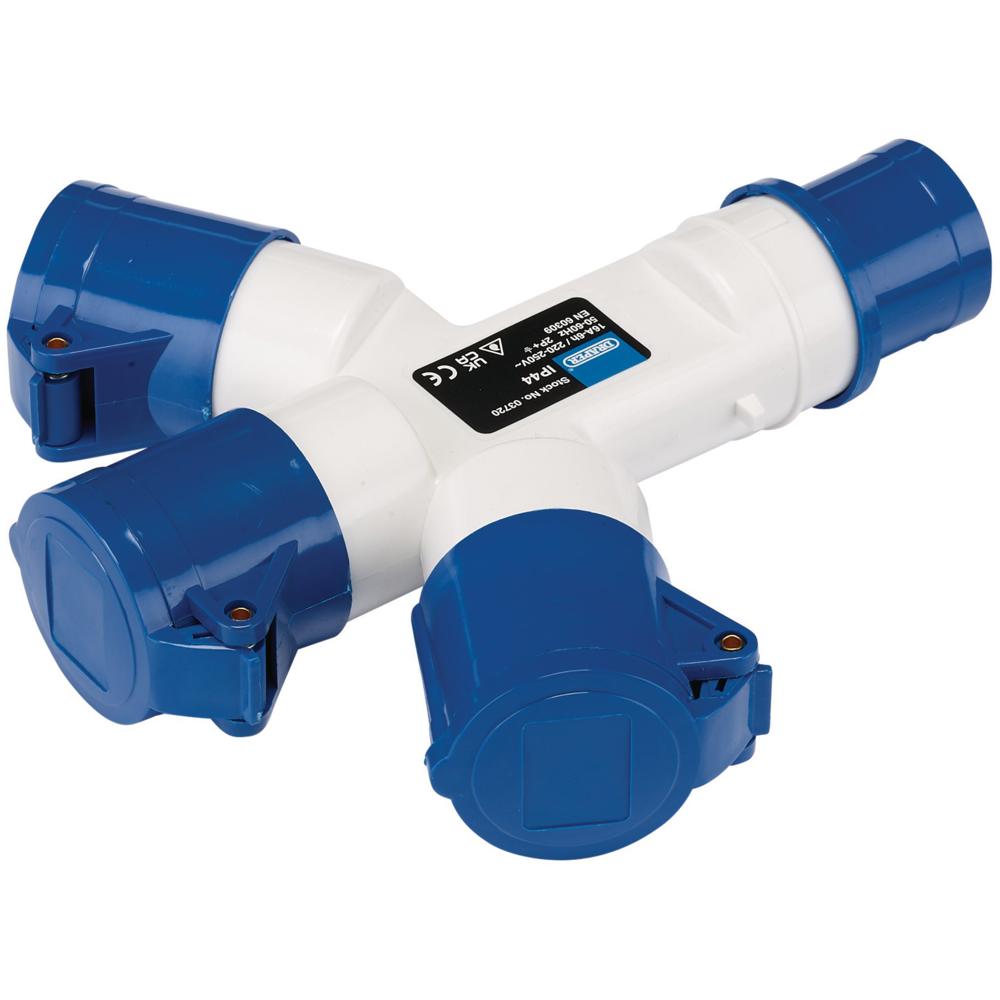 Draper 3 Way Socket Splitter 240v - 240v | Plugs